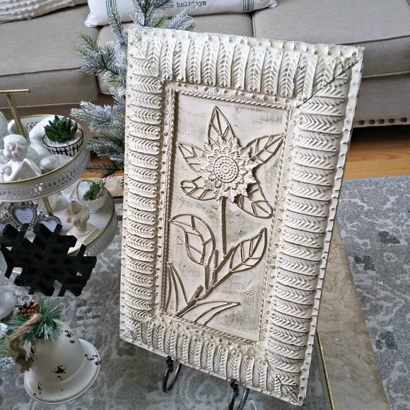 Unbranded | Wall Decor | Solid Shabby Metal Distressed Floral Wall ...